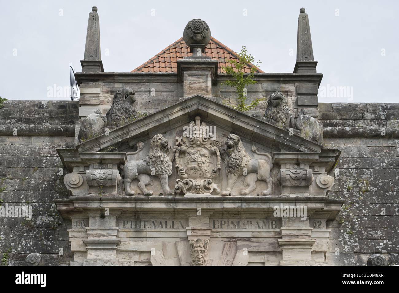 Fortress gate with coat of arms of Prince-Bishop Philipp Valentin Voit ...