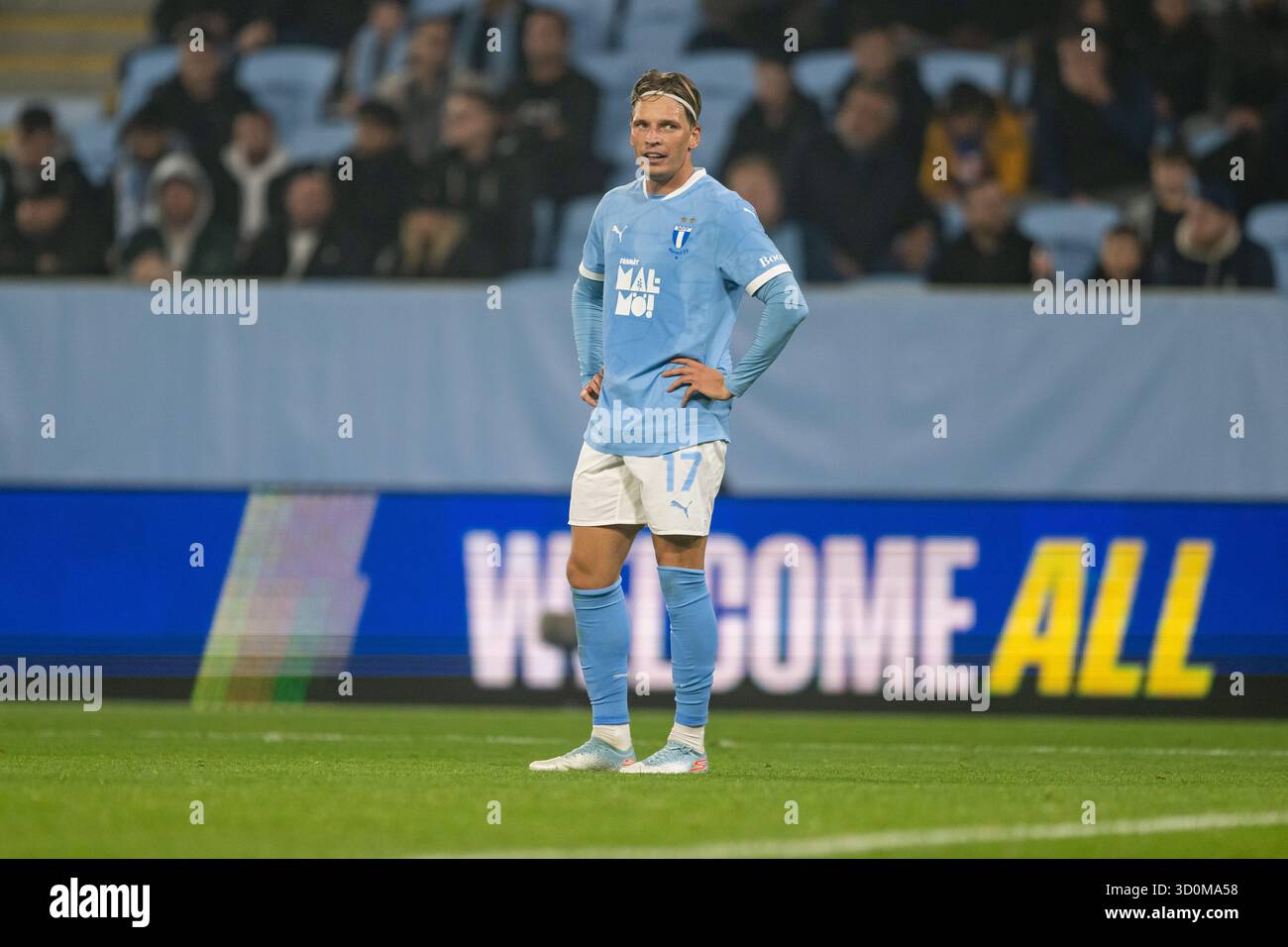 Malmo, Sweden. 23rd, October 2025. Jens Stryger Larsen (17) of Malmo FF ...