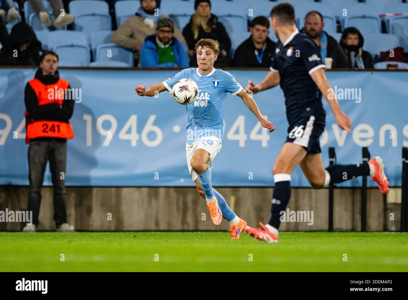 Malmo, Sweden. 23rd, October 2025. Hugo Bolin (38) of Malmo FF seen ...