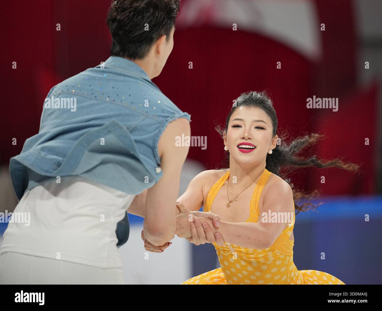 Shiyue WANG and Xinyu LIU of China perform during the Ice Dance's ...