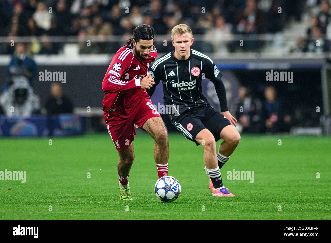 FRANKFURT, GERMANY - 22 OCTOBER, 2025: Dominik Szoboszlai, Jonathan ...