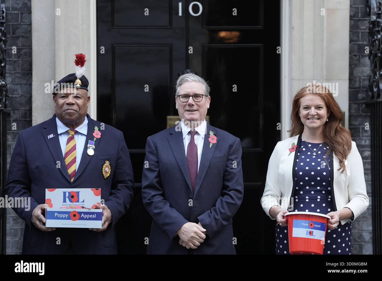 Prime Minister Sir Keir Starmer with members of the armed forces and ...