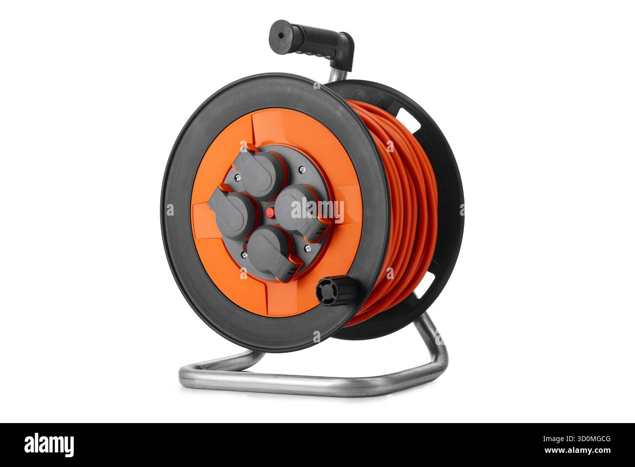 Orange extension cord reel Cut Out Stock Images & Pictures - Alamy