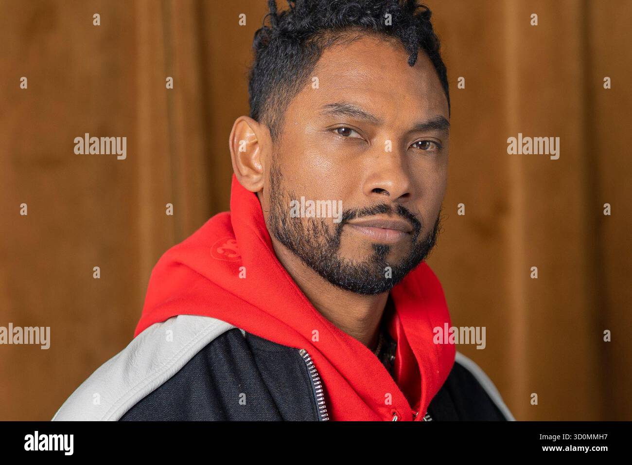 Miguel poses for a portrait in New York on Oct. 14, 2025. (AP Photo ...