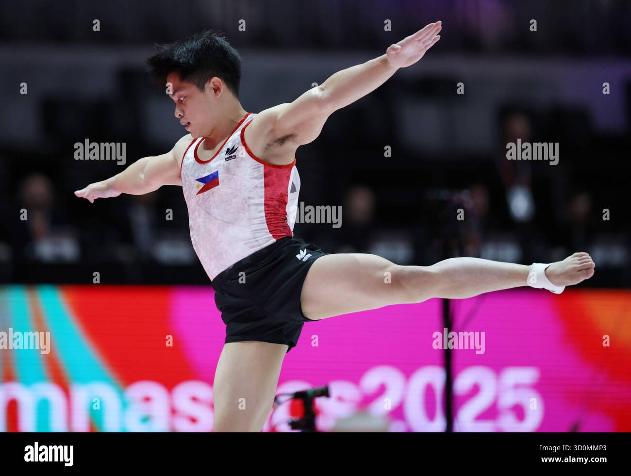 Carlos Yulo of Philippines performs during the Men's floor exercise ...