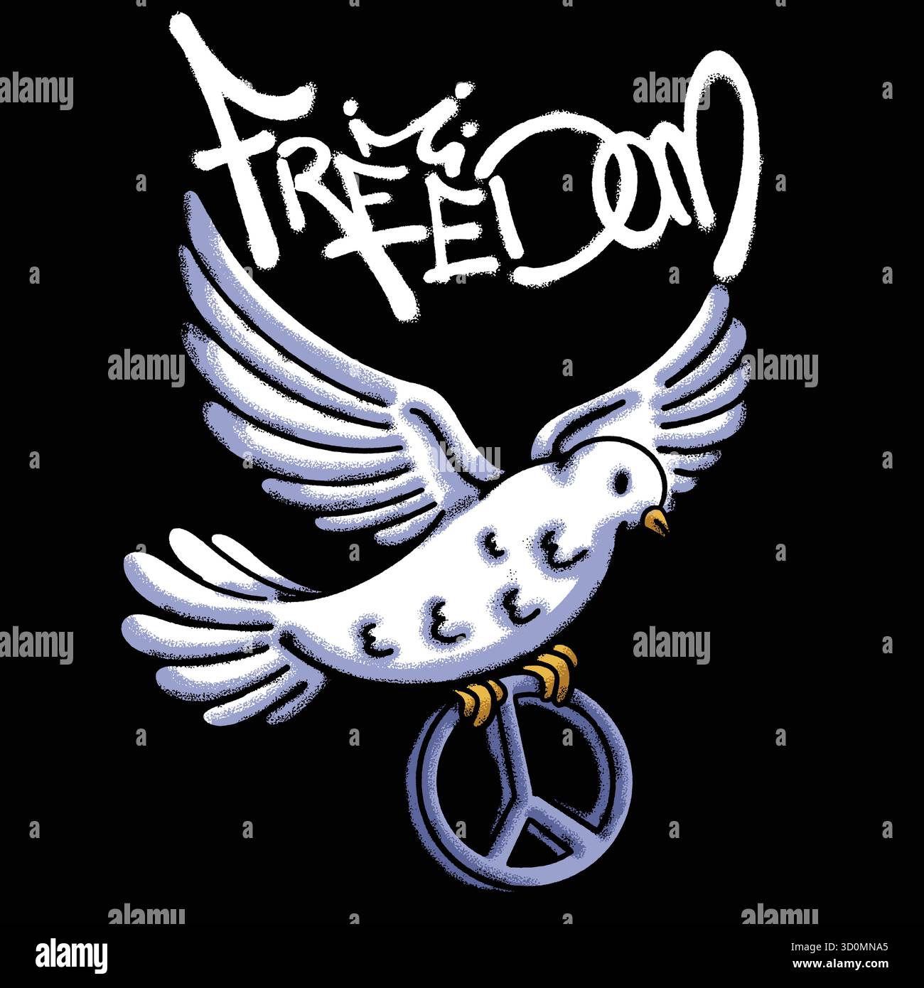 Dove Holding Peace Symbol Urban Streetwear Art Stock Vector Image & Art ...
