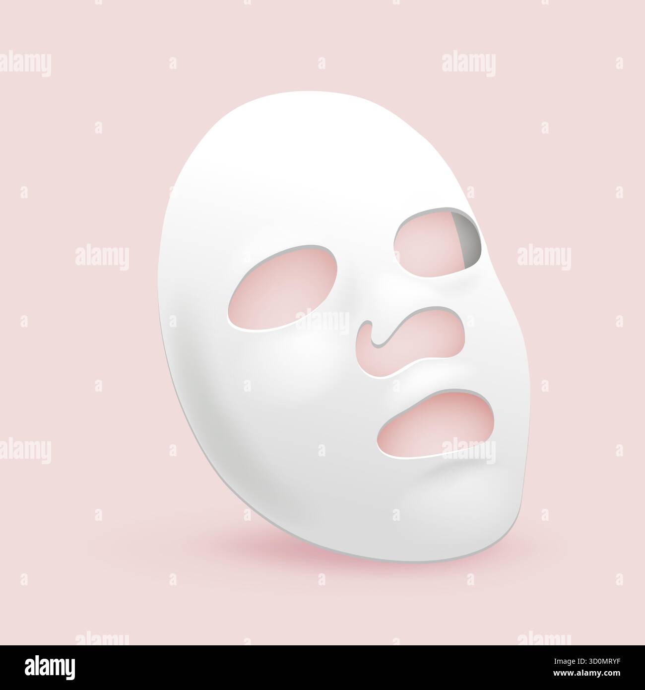 Cosmetic woman face mask mockup. Vector realistic customizable design ...