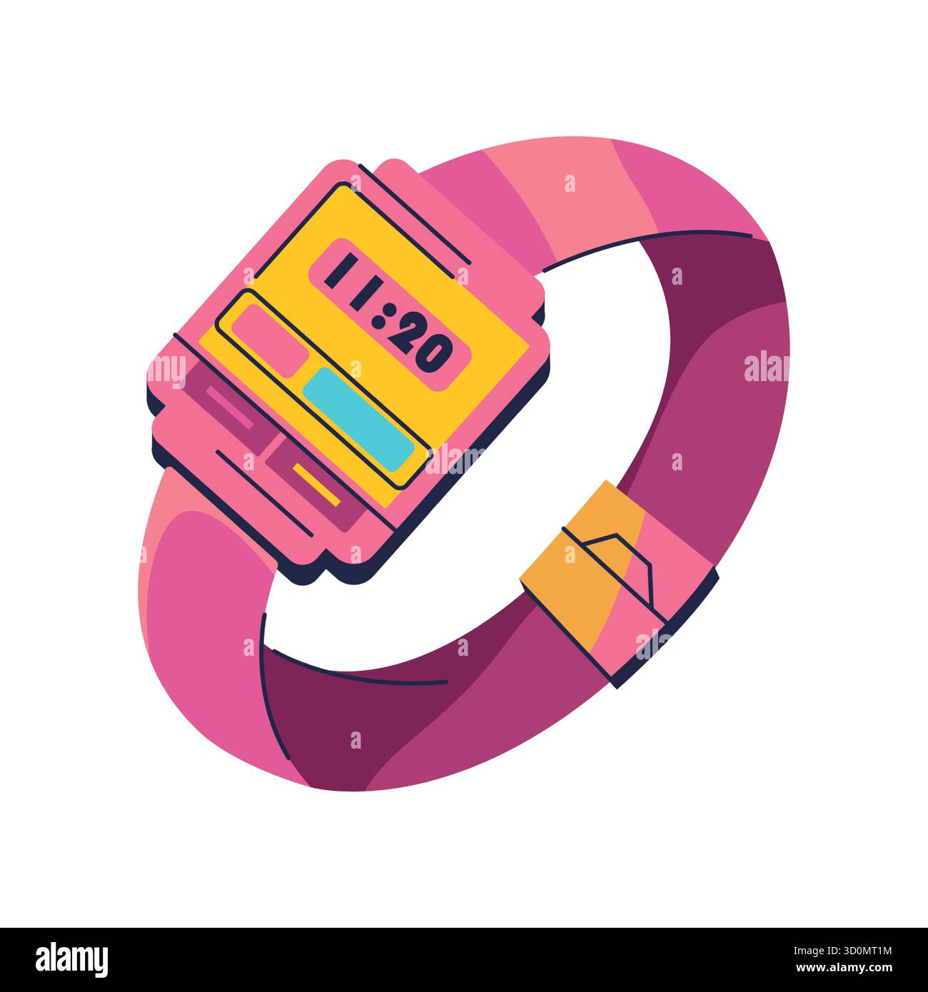 Electronic clock isolated on Stock Vector Images - Alamy