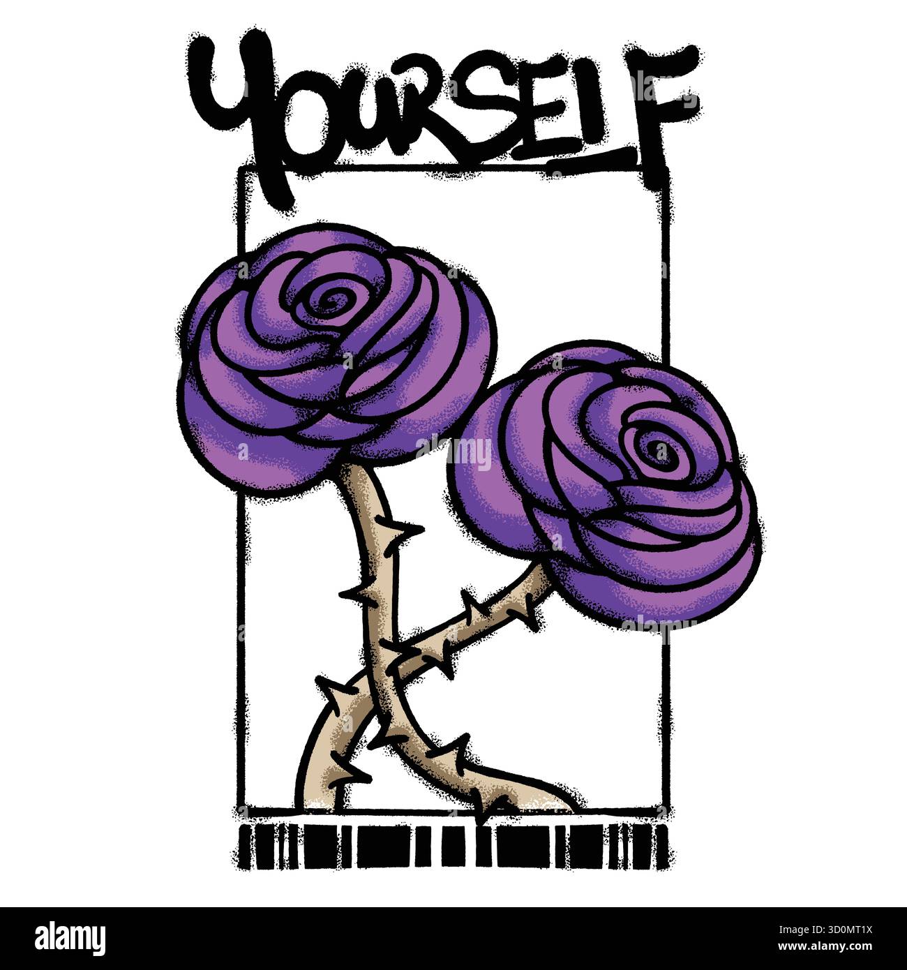 Purple Roses Urban Streetwear t shirt design Stock Vector Image & Art ...