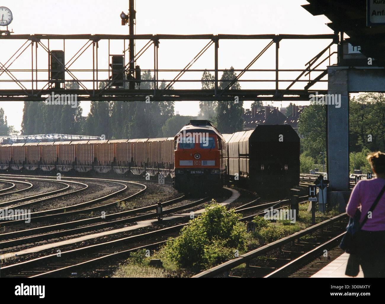 DEU, Germany, Berlin, 1999-06-29: Garbage container train on the ...