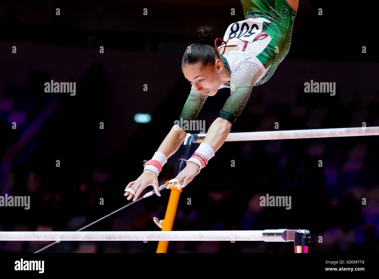 JAKARTA - Kaylia Neymour in action during the uneven bars final at the ...