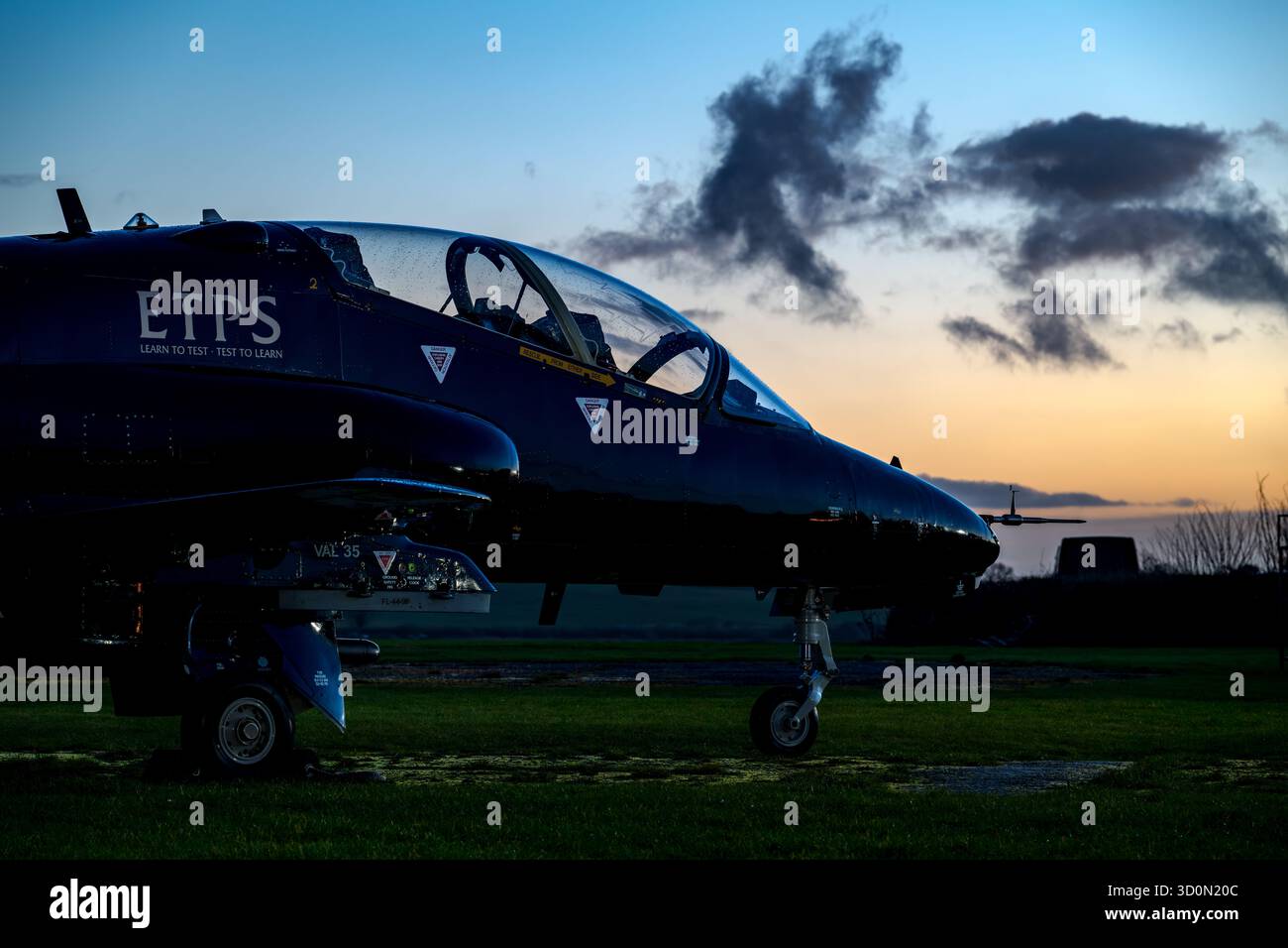 Museum aircraft illuminated during a night photography event at the ...