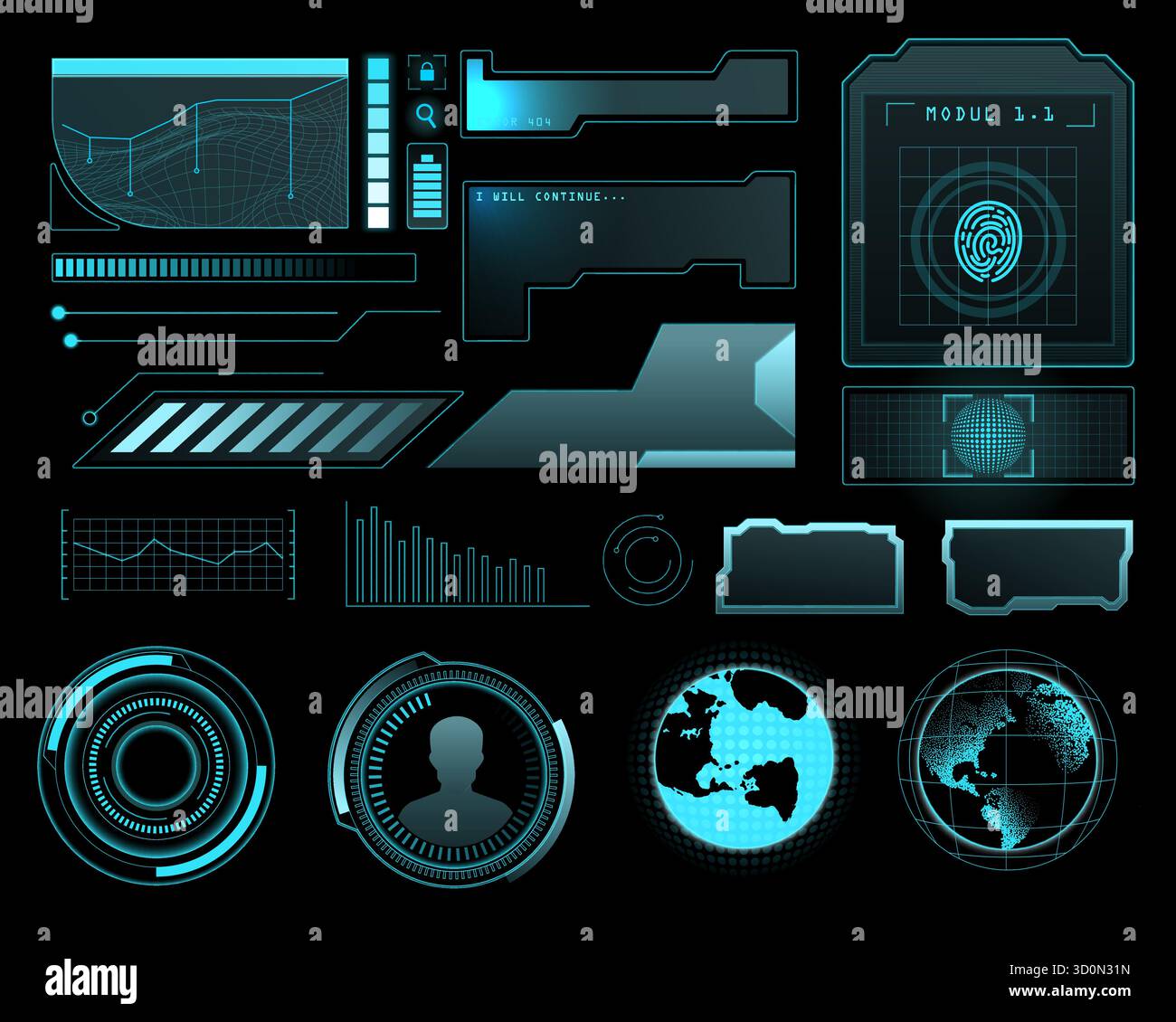 Ui ux element virtual Stock Vector Images - Alamy