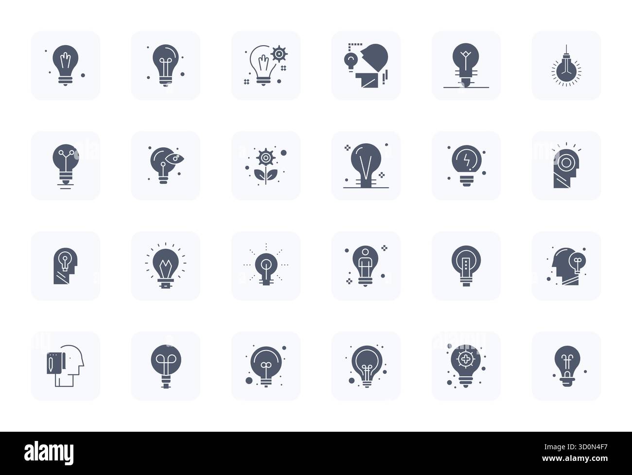 Masterfully created 24 vector icons representing New Idea in Filled ...