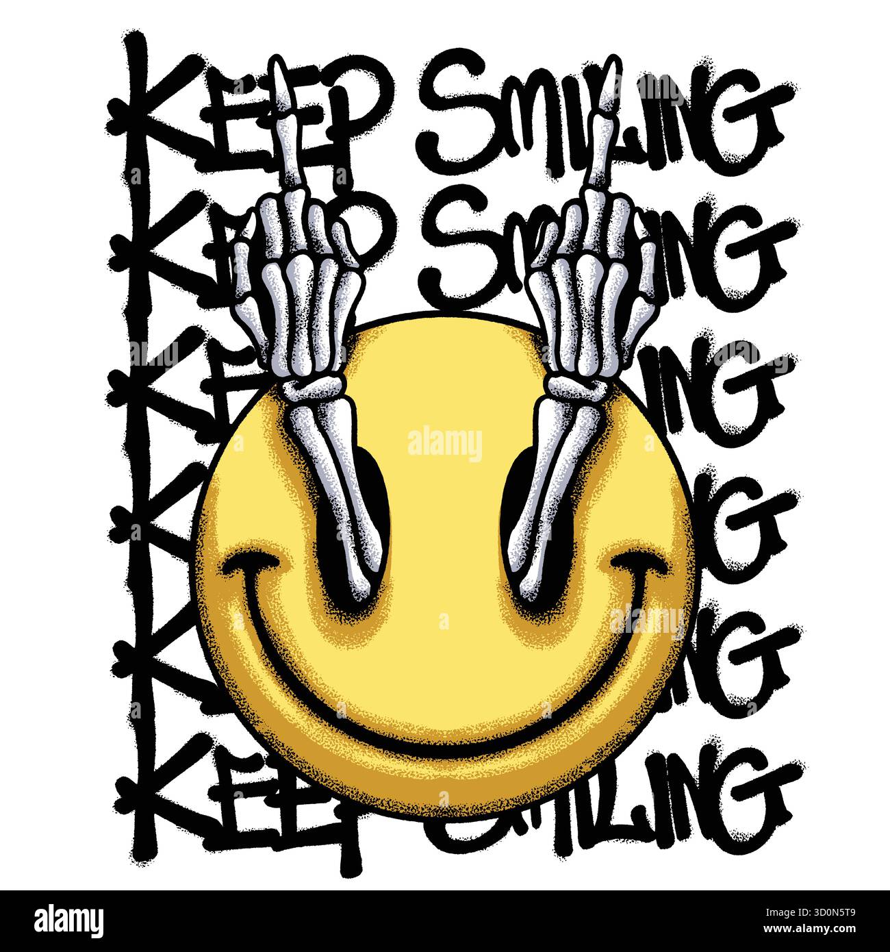 Smiley face skull hands hi-res stock photography and images - Alamy