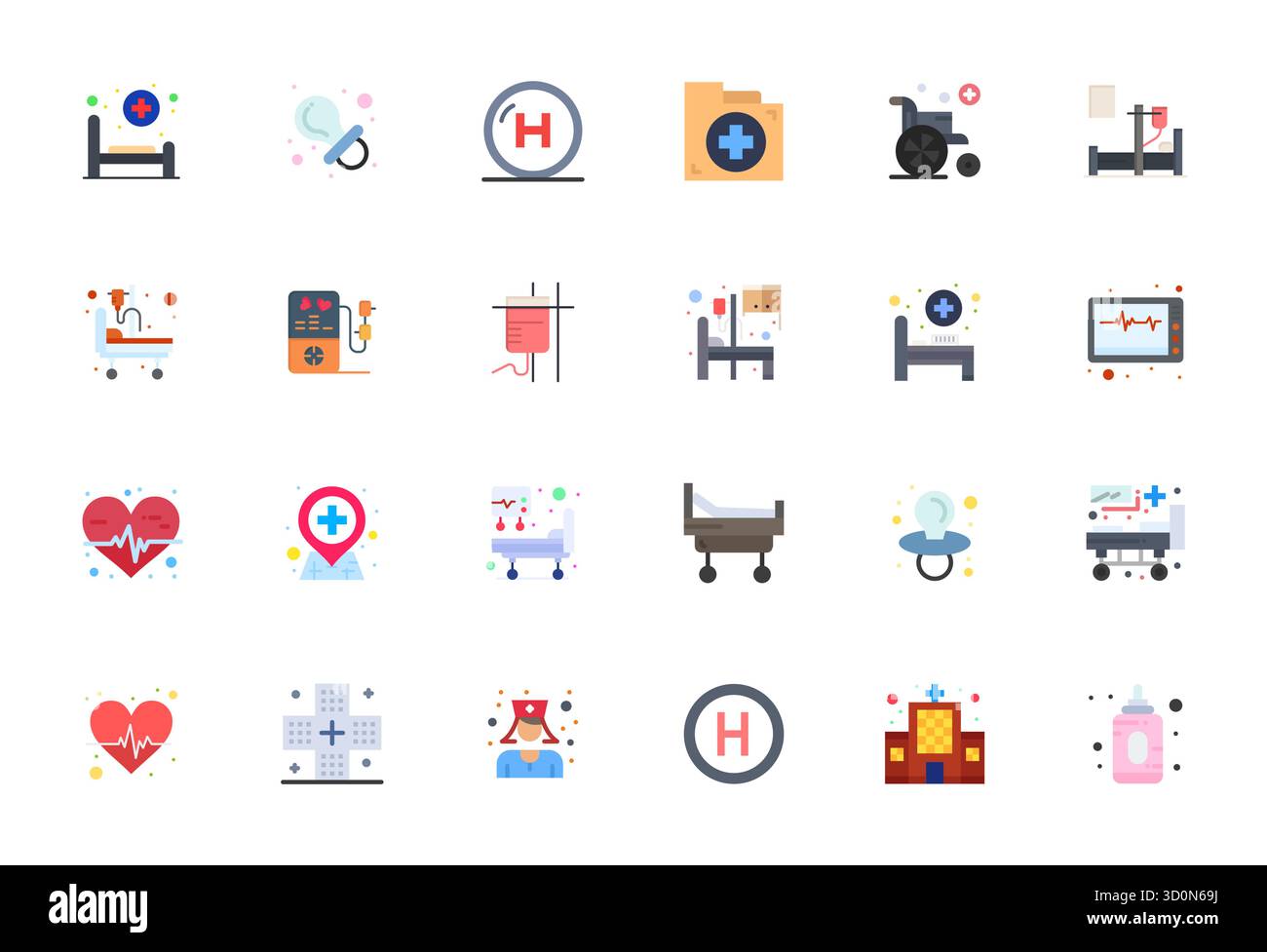 Carefully curated 24 Flat vector icons for Nursing, featuring High ...