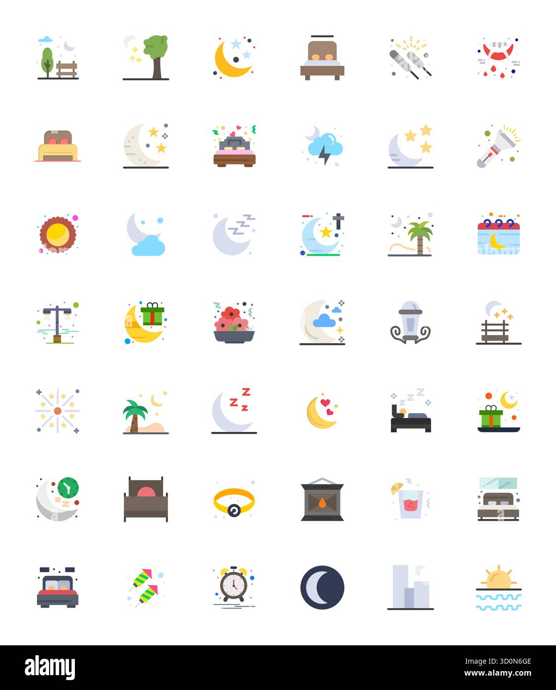 Curated pack of 42 256x256 vector icons in Flat design, centered around ...