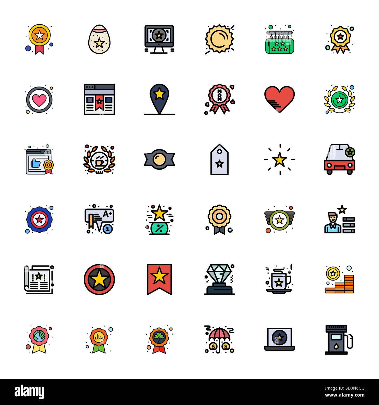 Curated pack of 36 128x128 vector icons in Flat Line Filled design ...