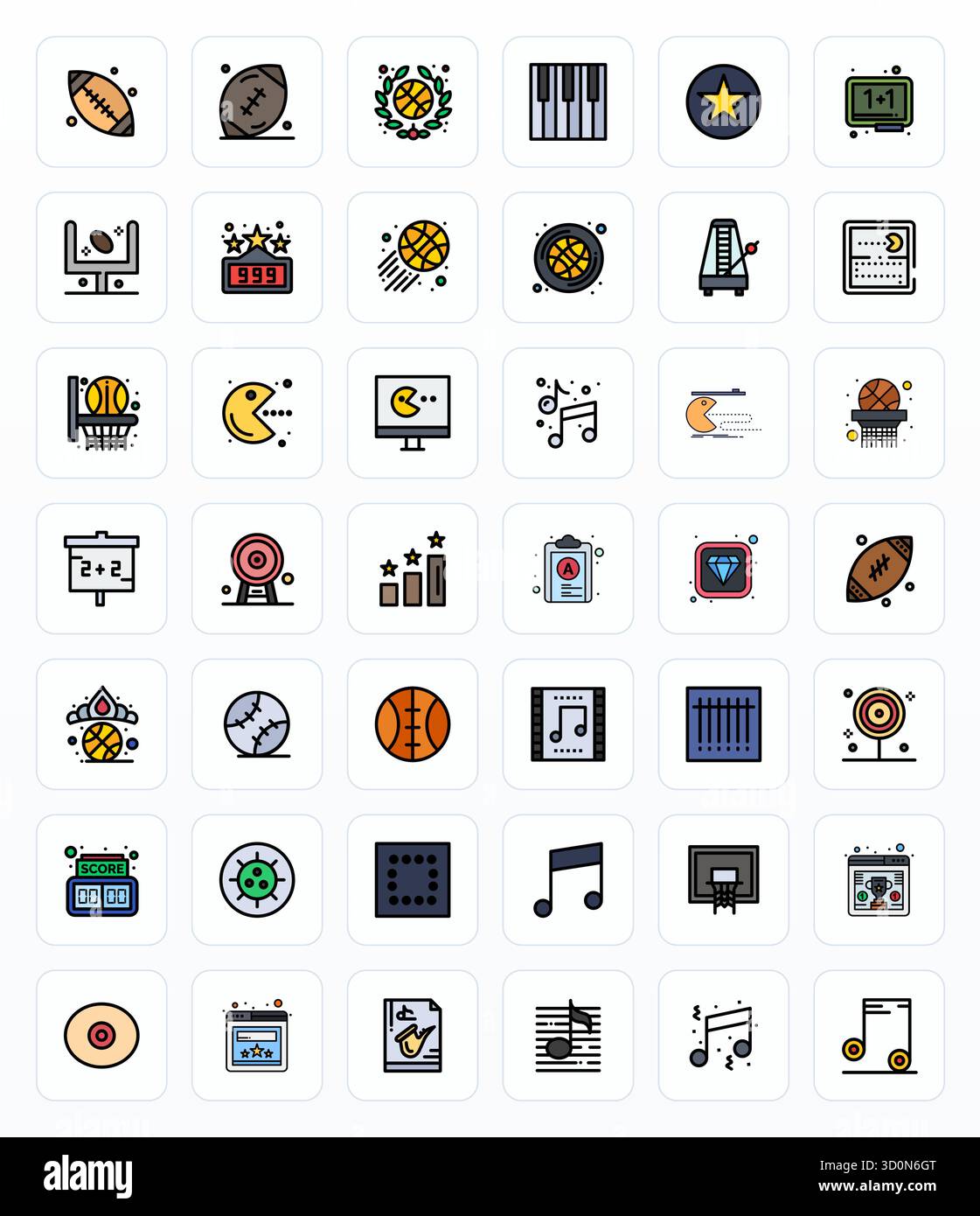 Essential pack of 42 PIXEL Perfect vector icons for Score in Filled ...