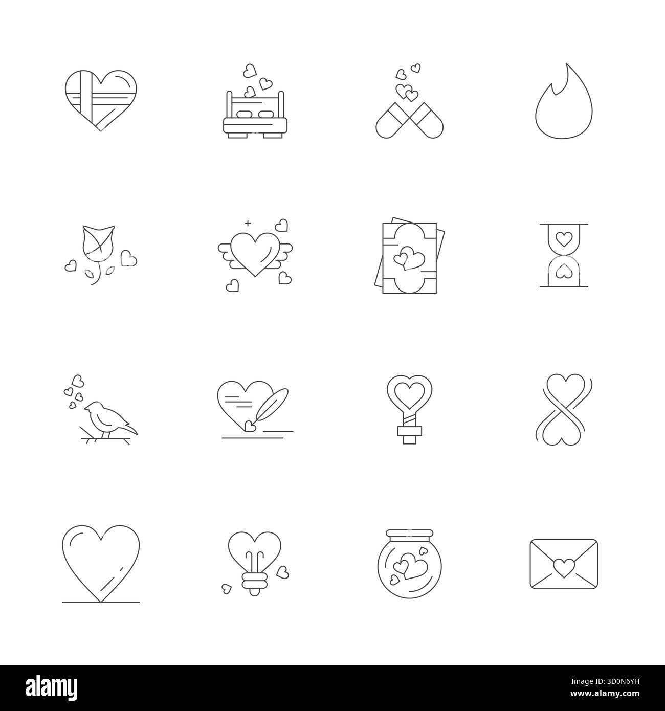 Industry-leading pack of 16 Thin Line Pixel Optimized vector icons for ...