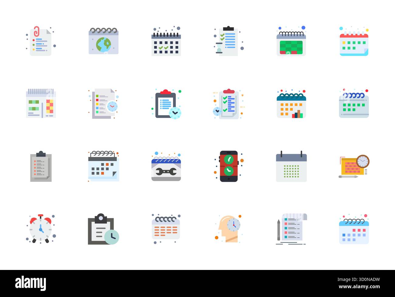 This collection features 24 Flat Grid Fitted vector icons tailored to ...