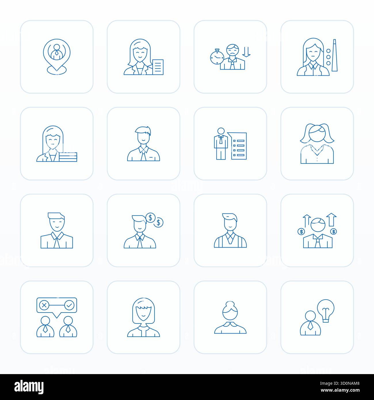 Premium collection of 16 Thin Line vector icons for Manager ...
