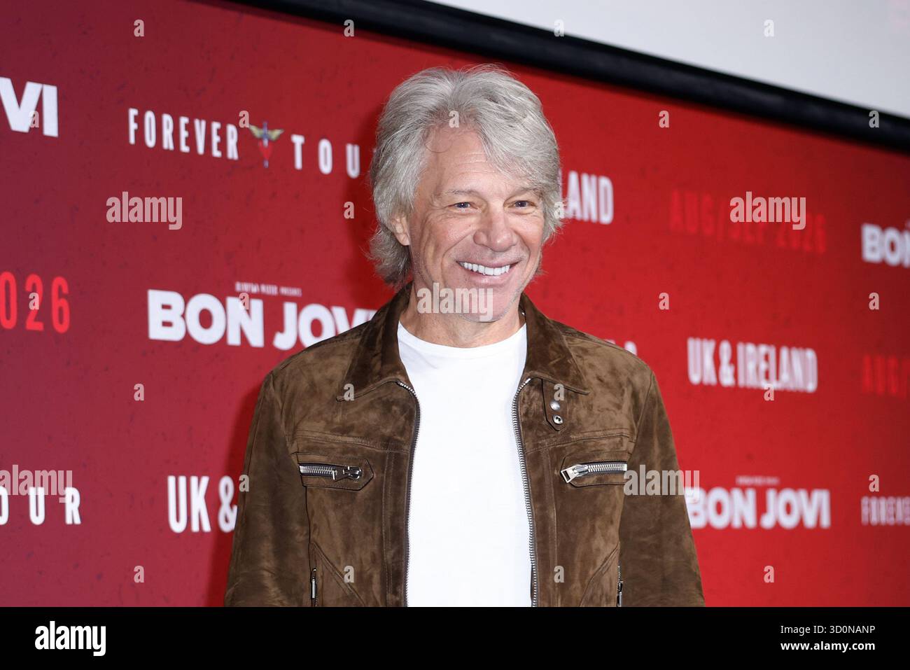 Jon Bon Jovi poses for photographers after announcing an upcoming tour ...
