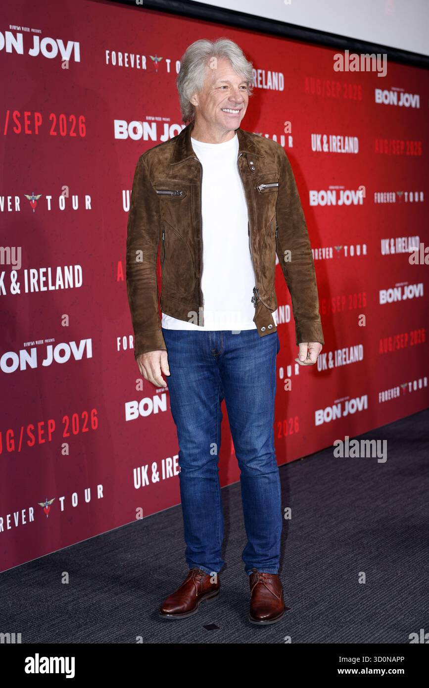 Jon Bon Jovi poses for photographers after announcing an upcoming tour ...