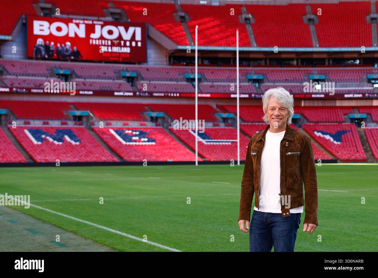 Jon Bon Jovi poses for photographers after announcing an upcoming tour ...