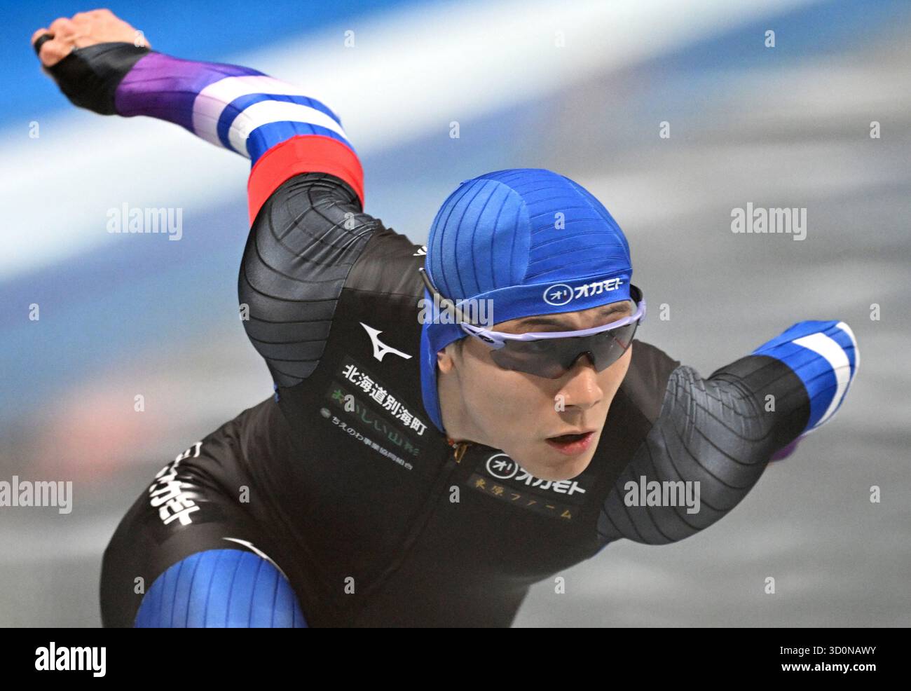 Wataru Morishige competes in the men's 500 meters during the All Japan ...