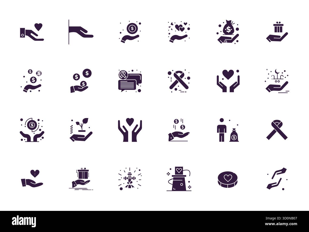 Essential pack of 24 Pixel Optimized vector icons for Donation in ...