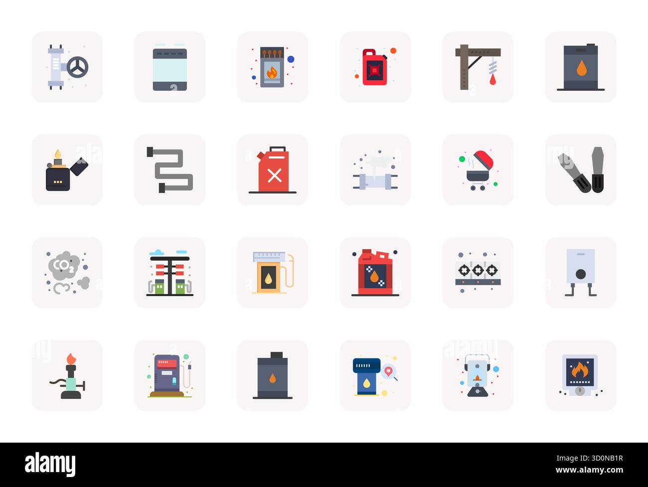 Distinctive pack of 24 Pixel Optimized vector icons inspired by Gas ...