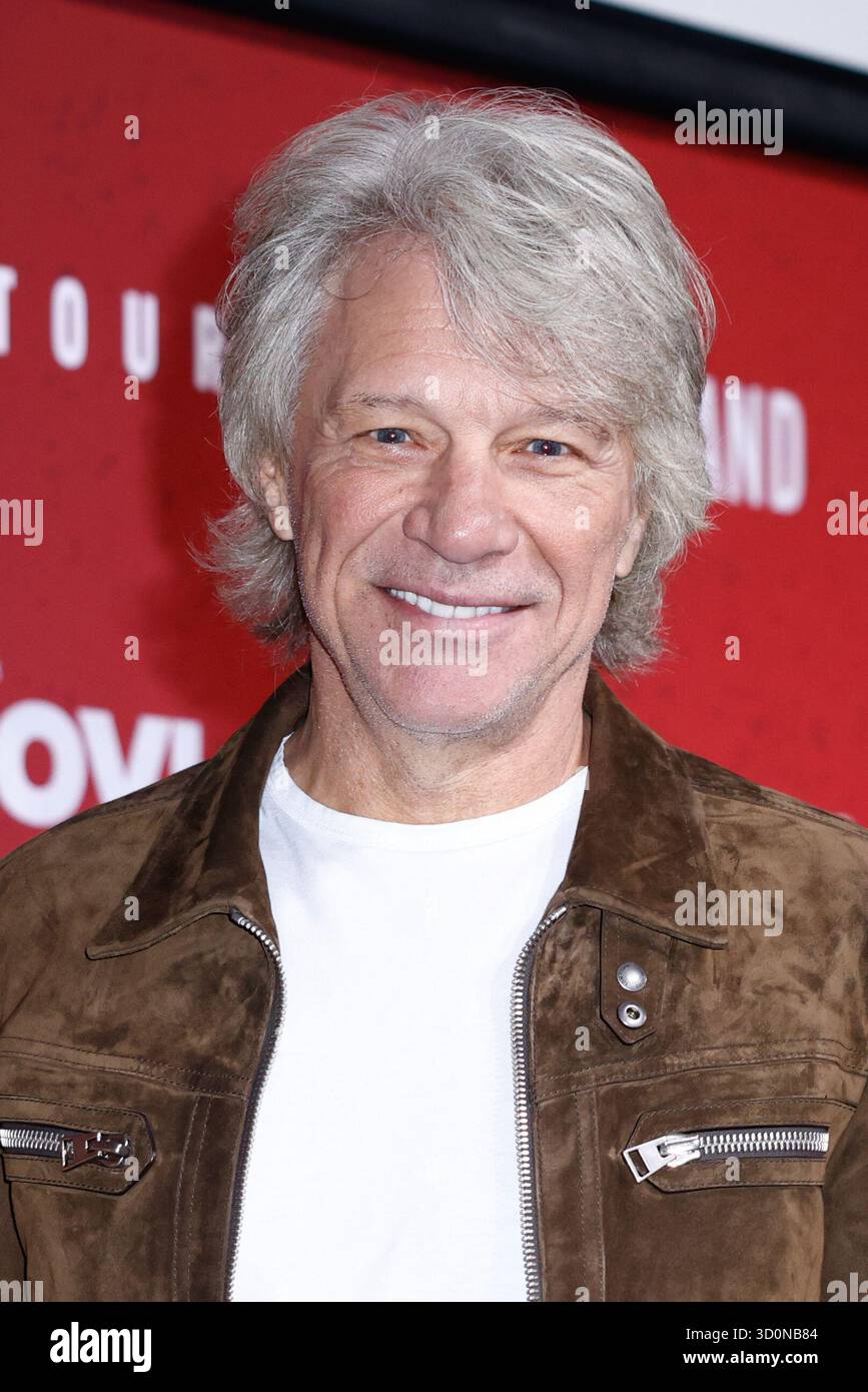 Jon Bon Jovi poses for photographers after announcing an upcoming tour ...