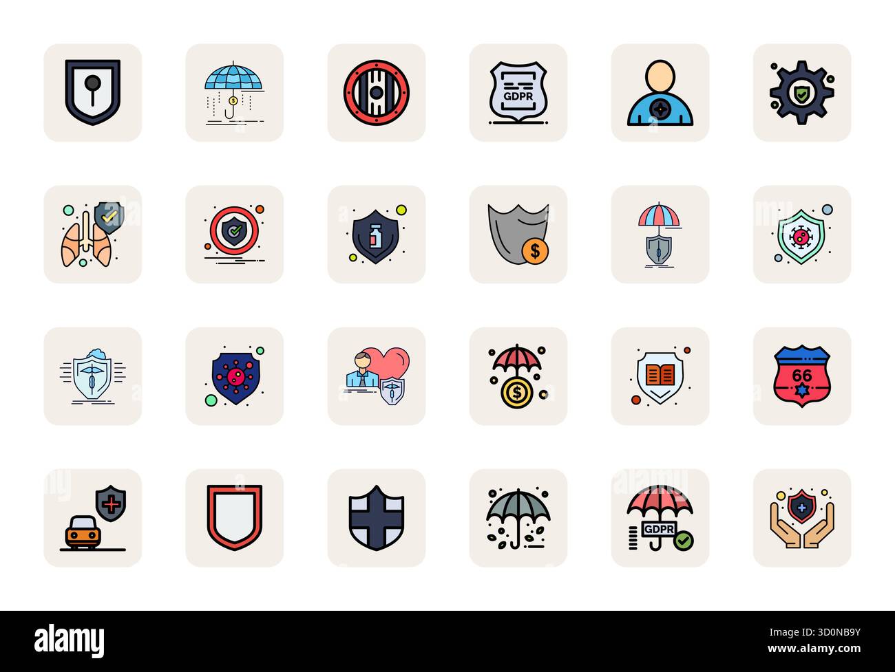 Intelligently designed 24 Pixel Aligned vector icons inspired by Shield ...