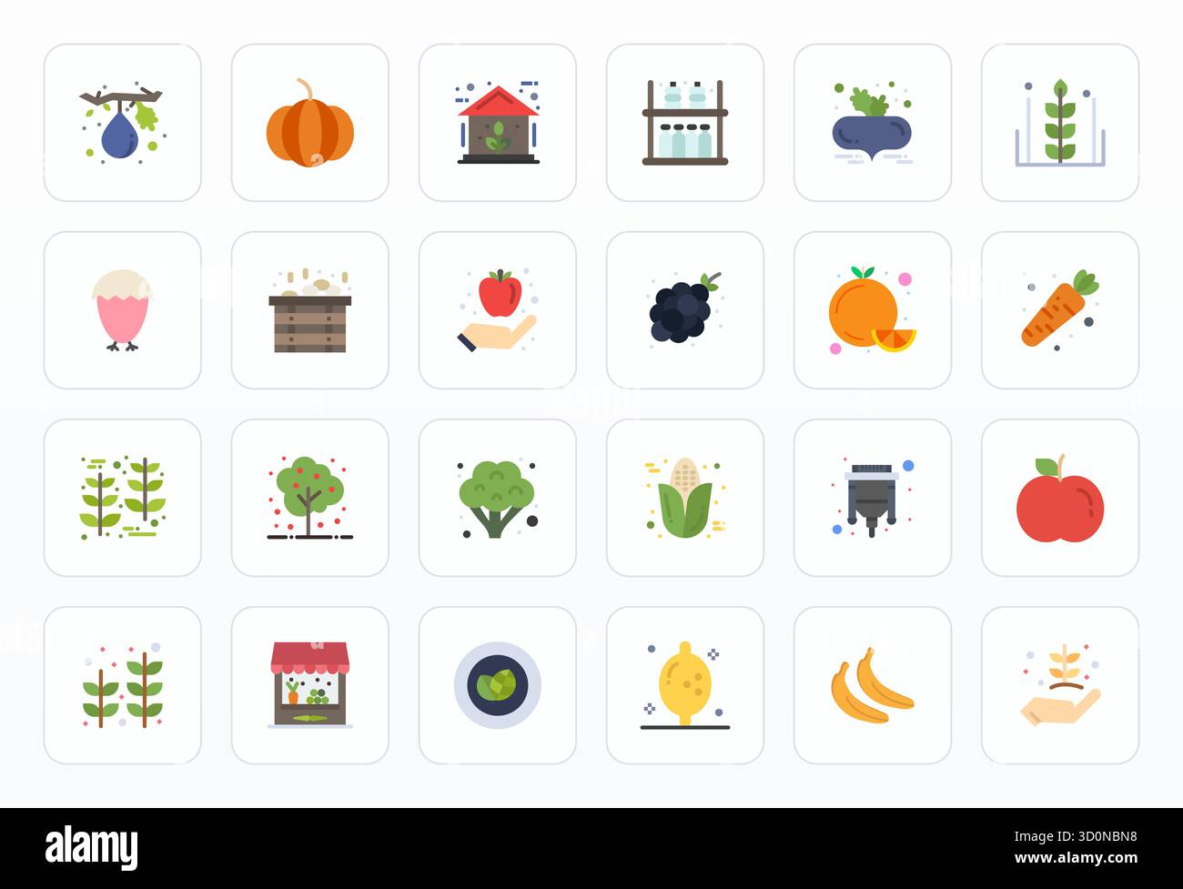 Download 24 scalable Flat vector icons designed for Produce, featuring ...