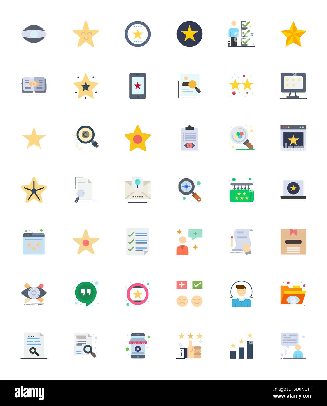 Innovative pack of 42 vector icons themed around Review, showcasing ...