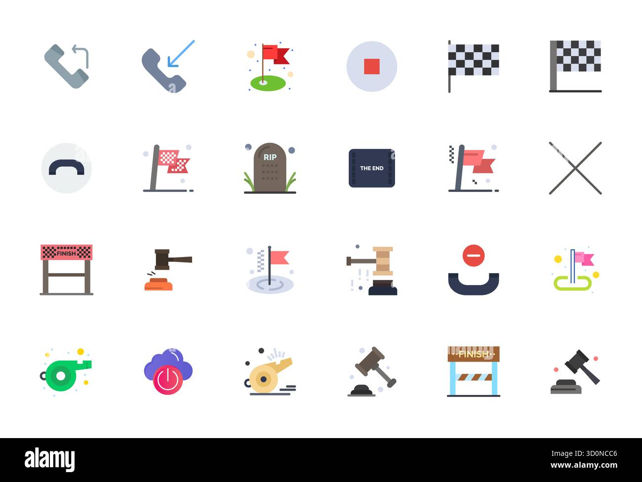Beautifully rendered 24 Flat Pixel Optimized vector icons for End ...