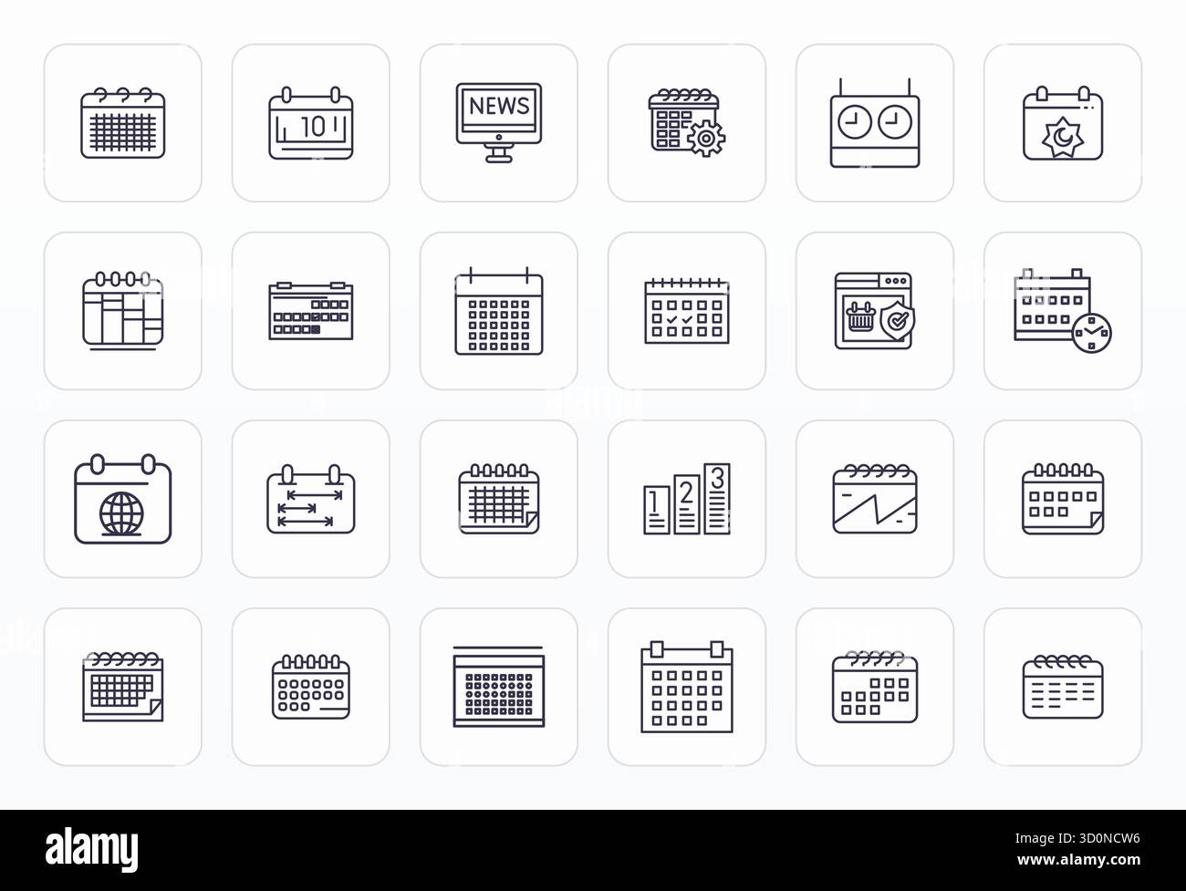 Unlock 24 Bold Line Detail Enhanced vector icons inspired by Events ...