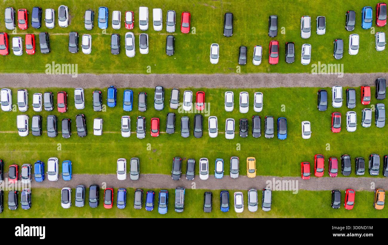 Aerial cars traffic on country hi-res stock photography and images - Alamy