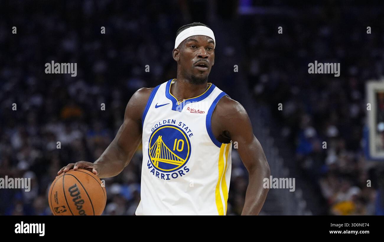 Golden State Warriors forward Jimmy Butler III moves the ball during ...