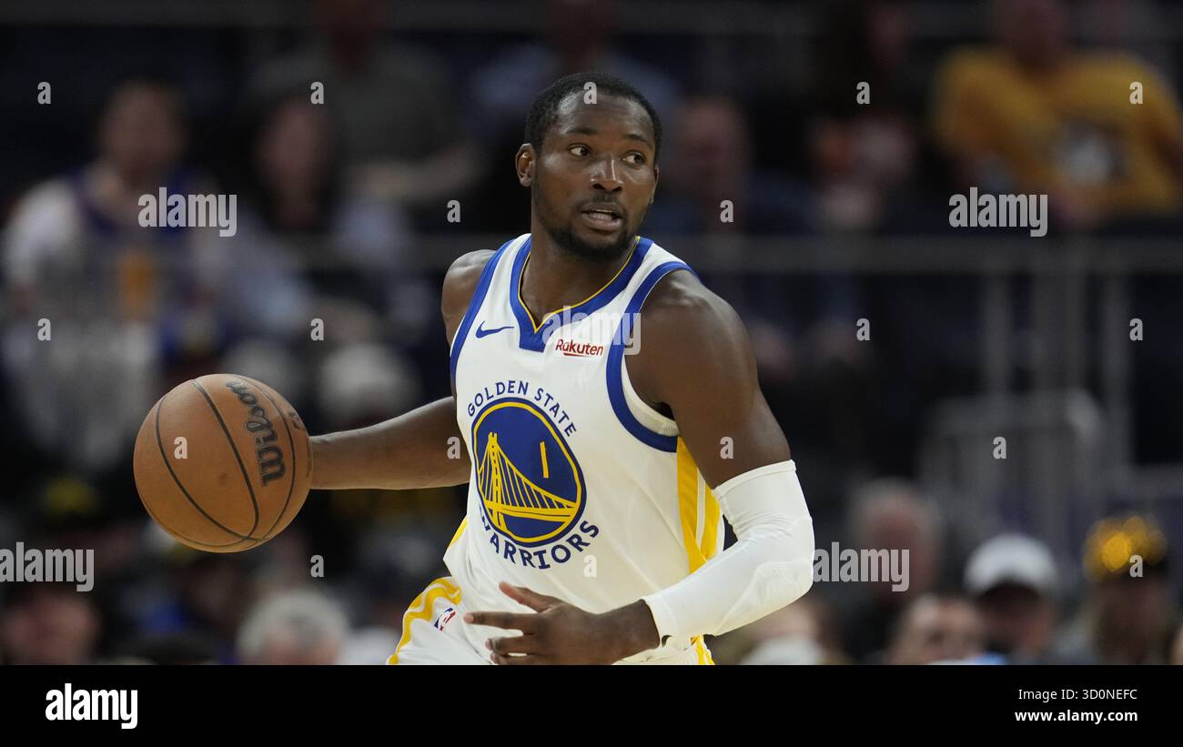 Golden State Warriors forward Jonathan Kuminga against the Los Angeles ...