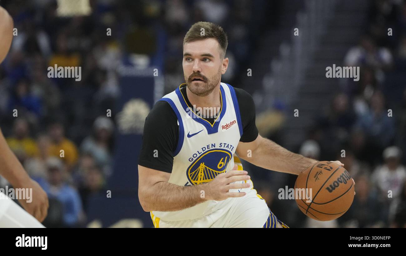 Golden State Warriors guard Pat Spencer during an NBA preseason ...