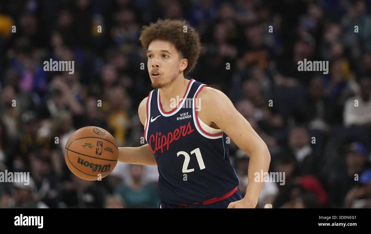 Los Angeles Clippers guard Jason Preston (21) during an NBA preseason ...