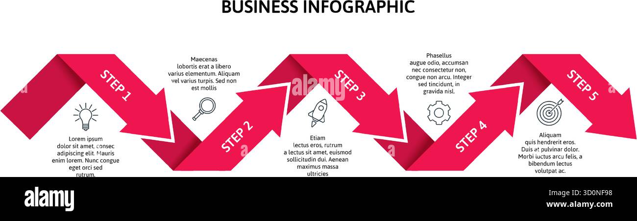 Infographic steps workflow Stock Vector Images - Alamy