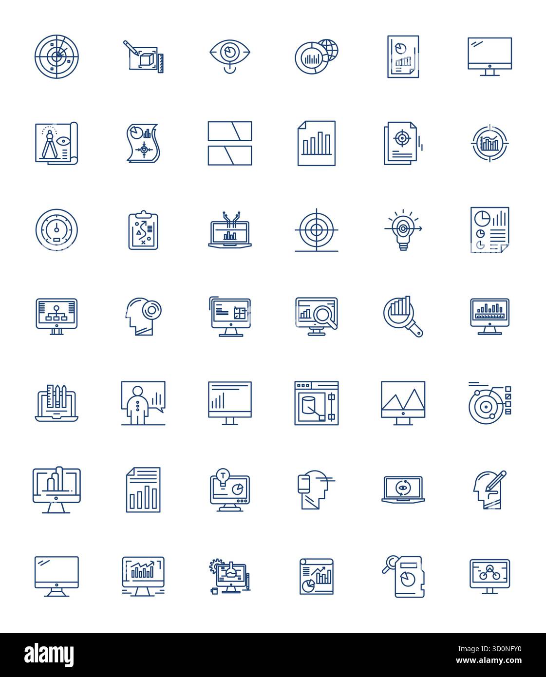 This Visualization vector icon pack includes 42 Bold Line designs in ...