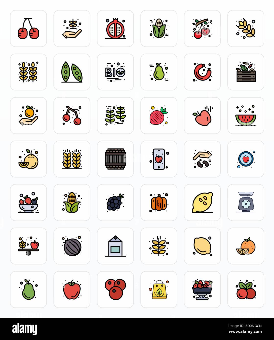 Beautifully rendered 42 Filled Line Detail Enhanced vector icons for ...