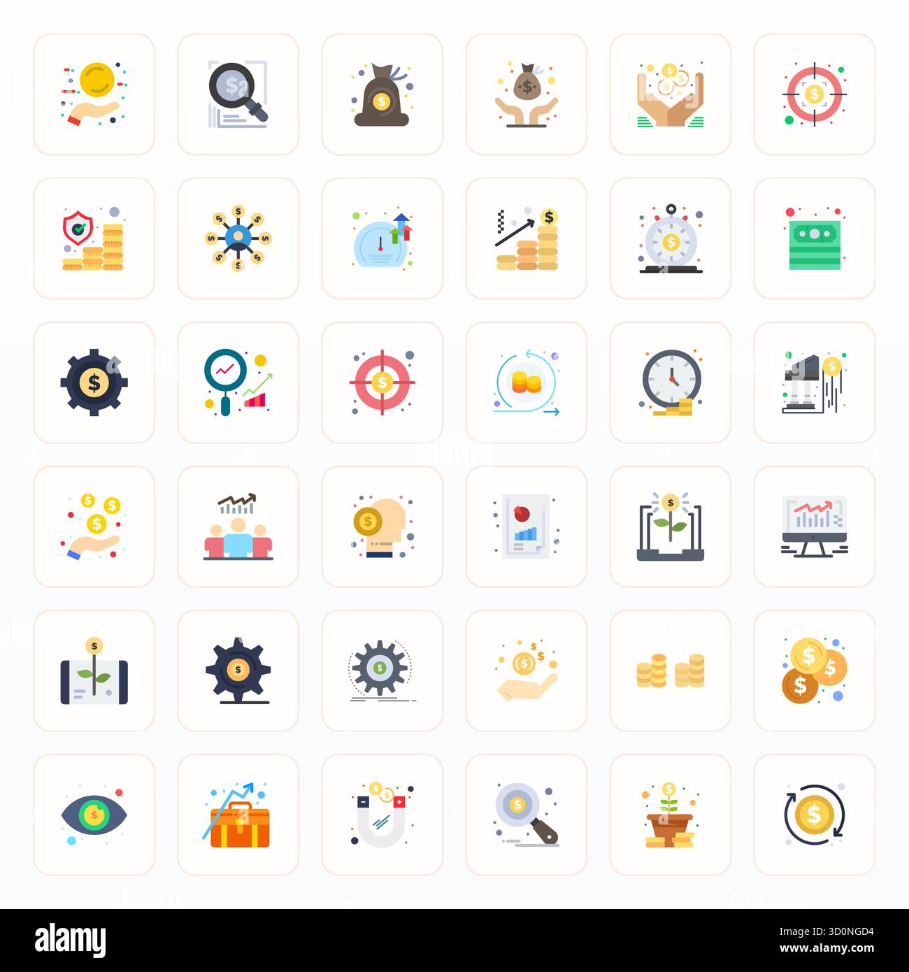 Premium collection of 36 Flat vector icons for Profitability ...