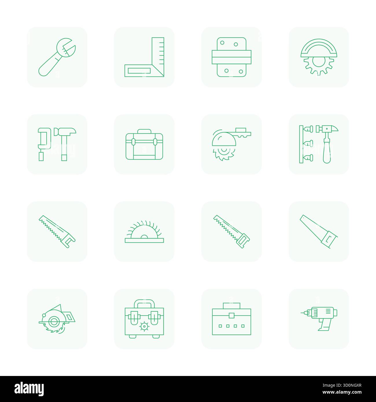 Future-ready pack of 16 vector icons themed around Carpentry ...