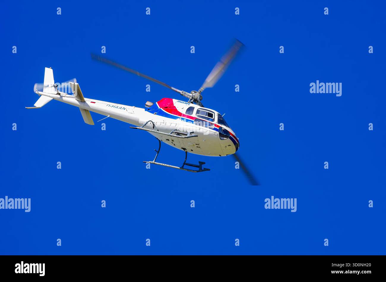 An Aerospatiale AS-350 BA Ecureuil helicopter, during an air show on ...