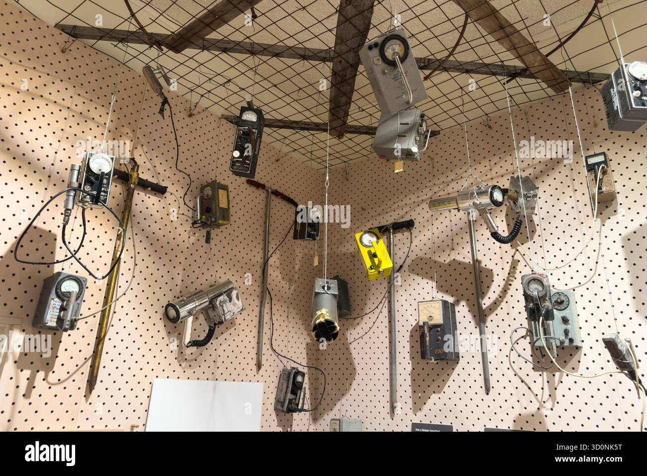 A display of vintage Geiger Counters in the Dan O'Laurie Museum in Moab ...